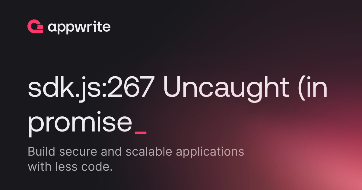 Sdk Js 267 Uncaught In Promise Appwriteexception Invalid `documentid` Param Uid Must Contain